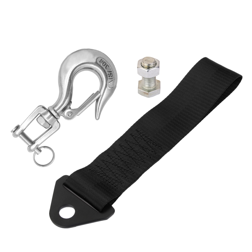 Nylon Winch Hook Pull Strap with Safety Latch - He... – Vicedeal
