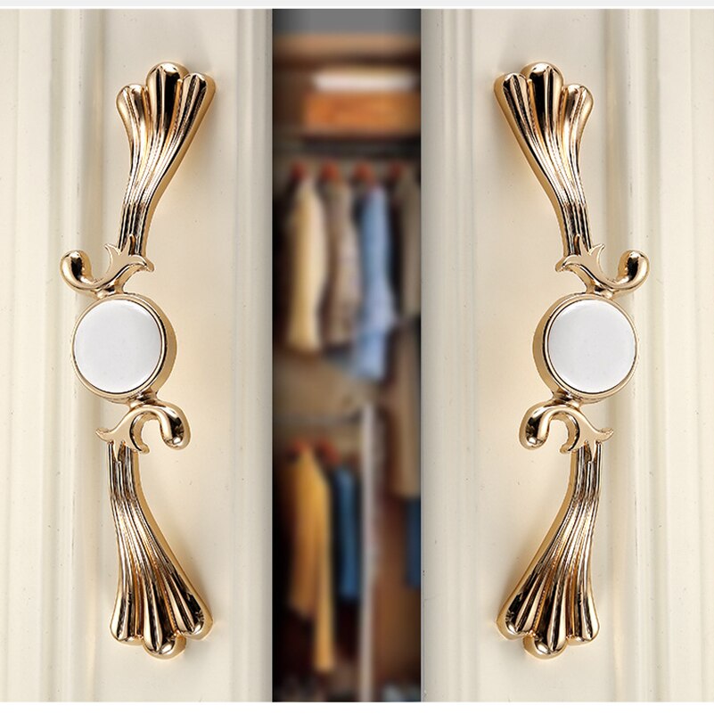 Luxury American Style Ceramic Handles Shoebox Cabinet Handles Zinc ...