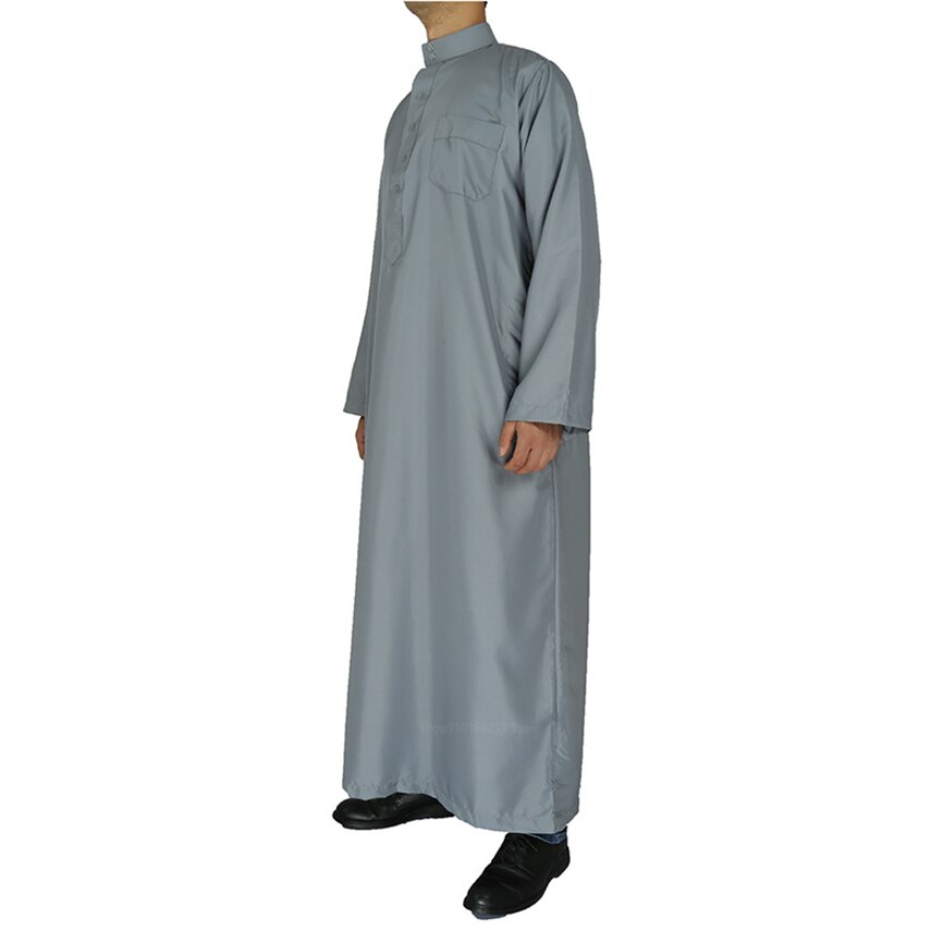 Men Jubba Thobe Solid Long Sleeve Brand Robes Musl... – Vicedeal