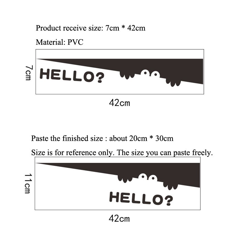 Funny peeping Hello Wall Sticker Toilet bathroom w... – Vicedeal