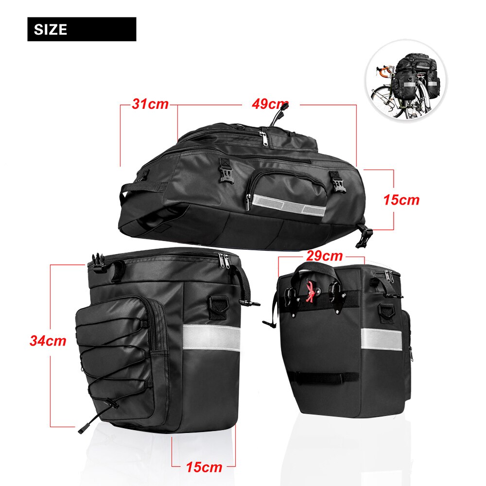 Rhinowalk Bike Basket Bike Panniers Bicycle Access... – Grandado