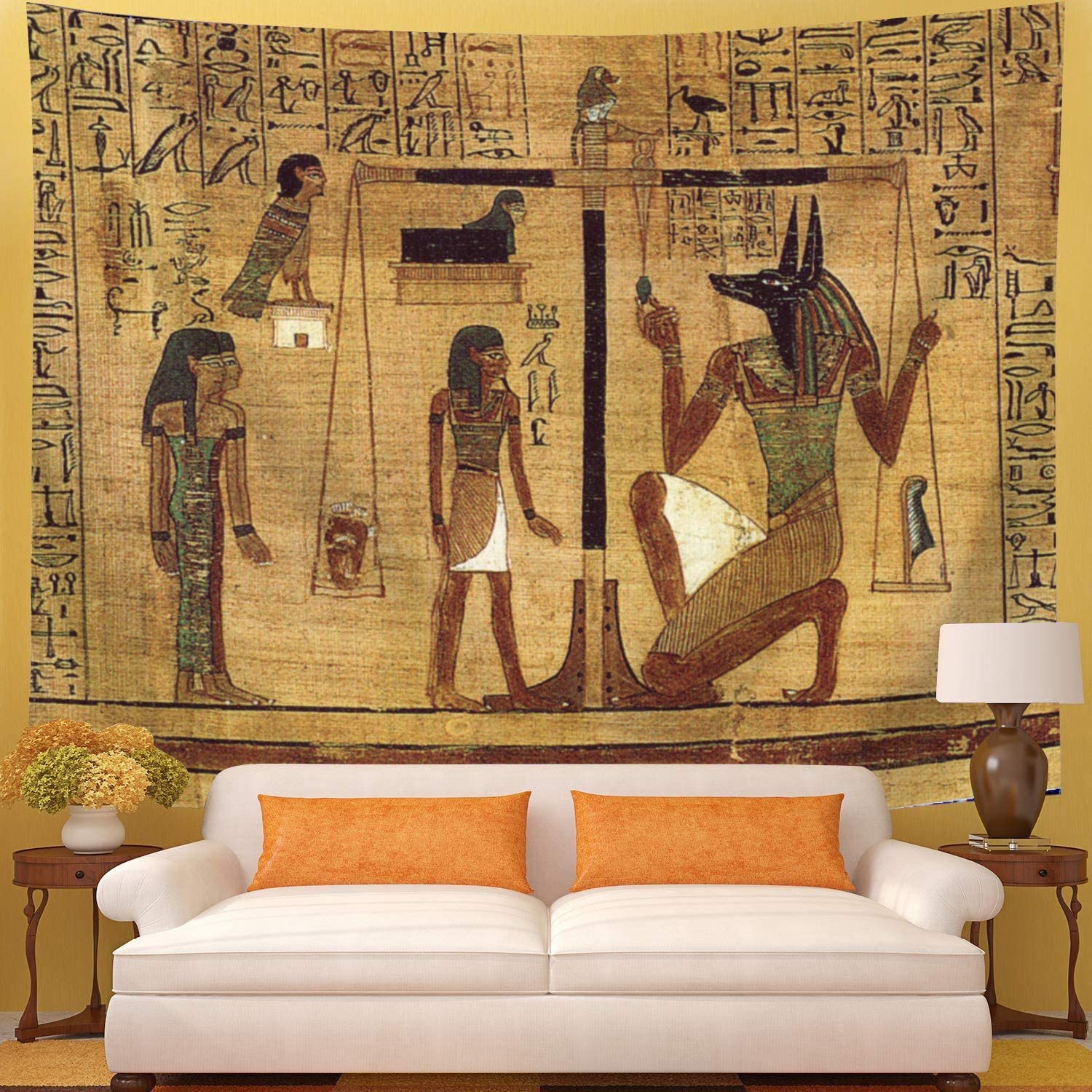 Hompon De Egyptische Tapestry.Anubis Size :( 79 "X... – Grandado