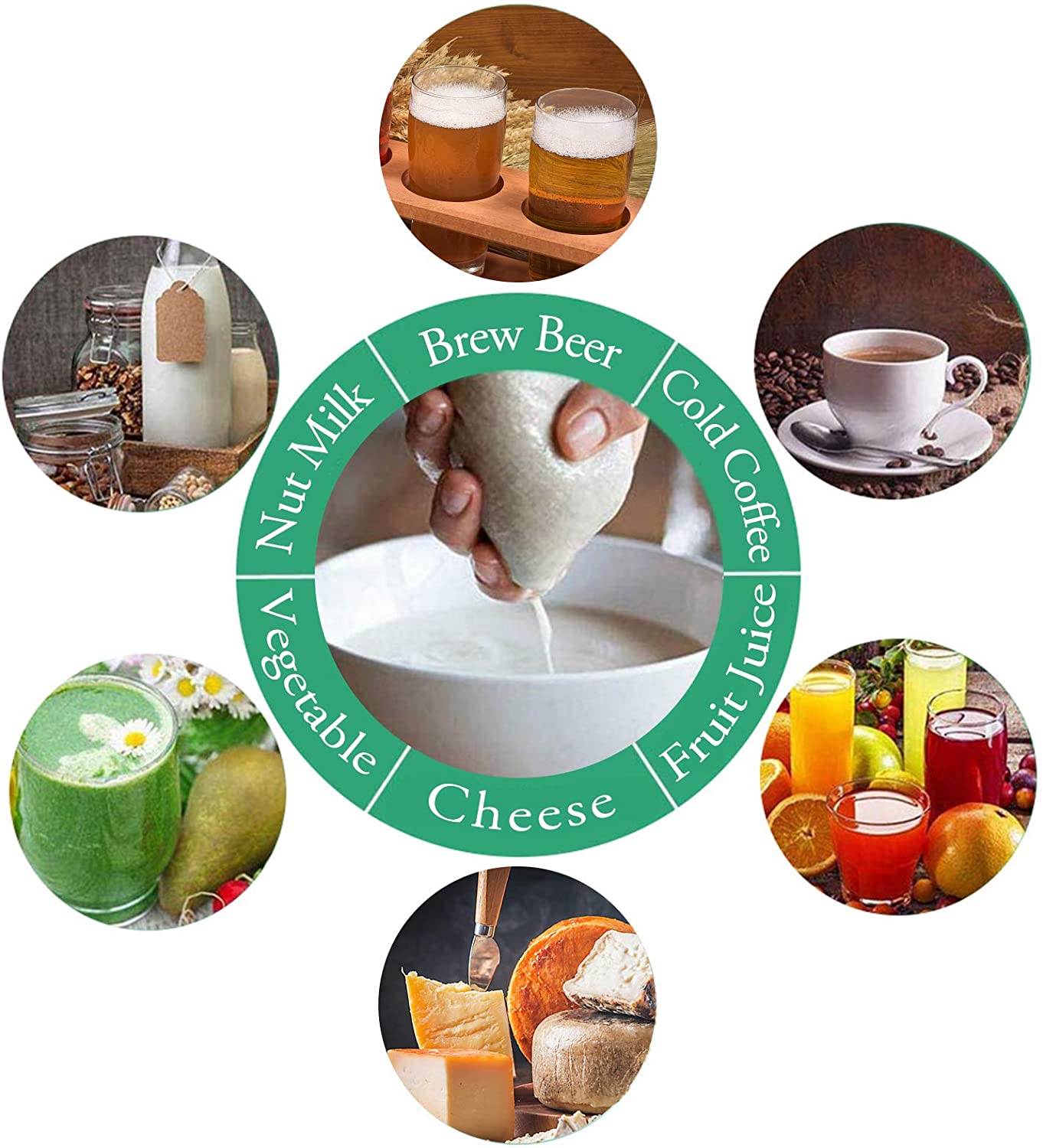 Food Grade Nylon Filter 80/120/200 Mesh Bier Homeb... – Grandado