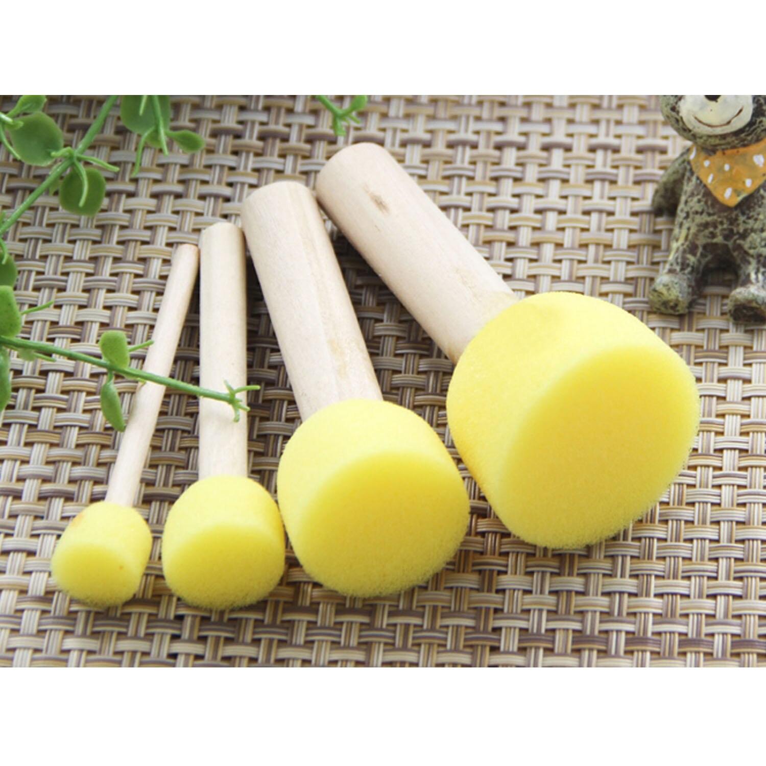 4 PCS 4 Sizes Round Sponge Brush Set Painting Draw... – Grandado