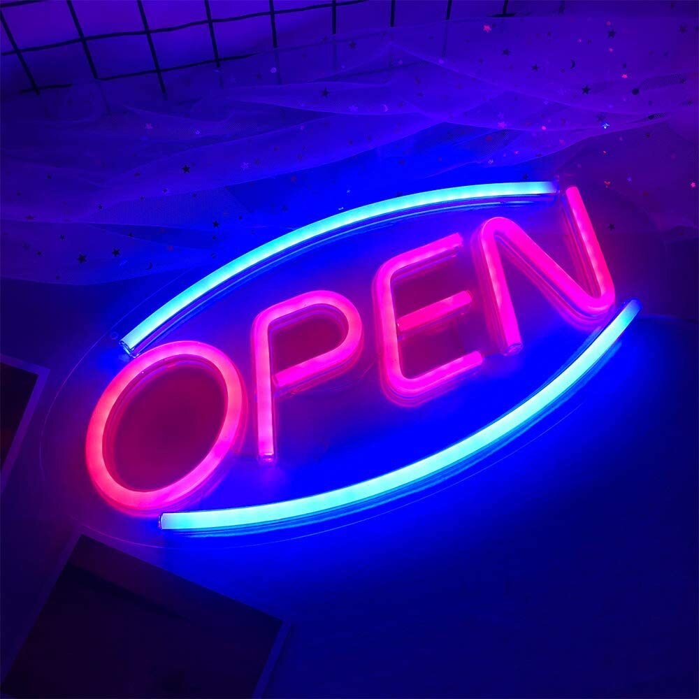 OPEN Neon Sign USB Neon Light Lamp Colorful Lights... – Grandado