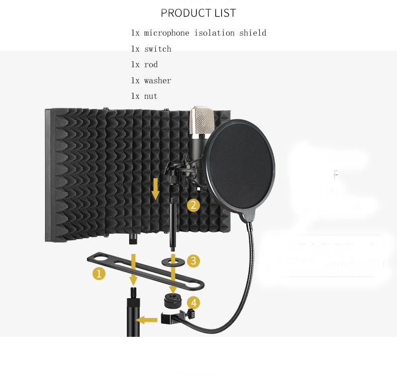 Filter Windscreen Soundproof Foldable Speaking Iso... – Grandado