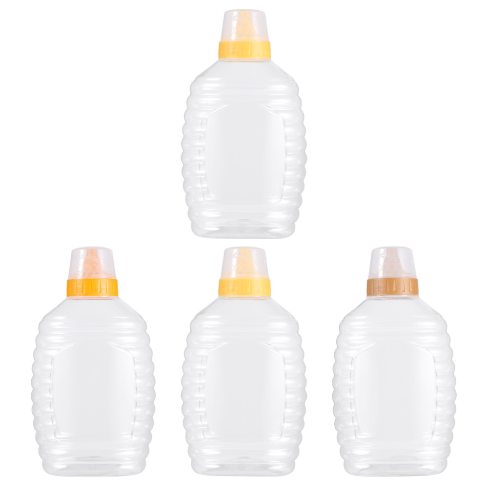 4 Stuks Transparant Plastic Honing Fles Voedsel Ve... – Grandado