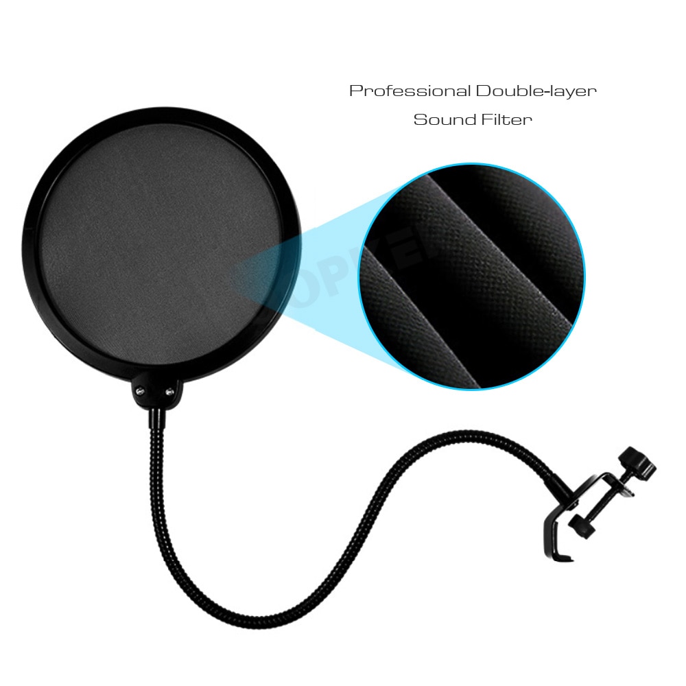 Double Layer Mic Pop Filter Shield Studio Micropho... – Grandado