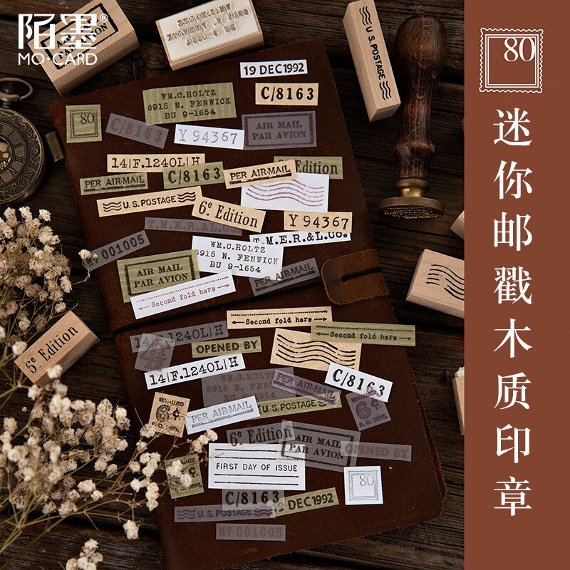 Vintage Post Office Series Digital Mini Stamp DIY ... – Grandado