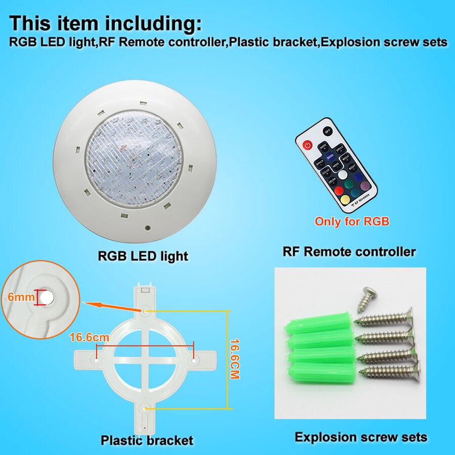 24W 36W Zwembad Licht Ac/Dc 12V Rgb + Afstandsbedi... – Vicedeal