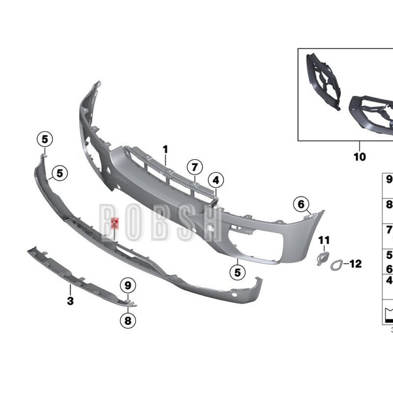 Car Front bumper lower trim -b mwX6 E71 X6 35iX N5... – Vicedeal