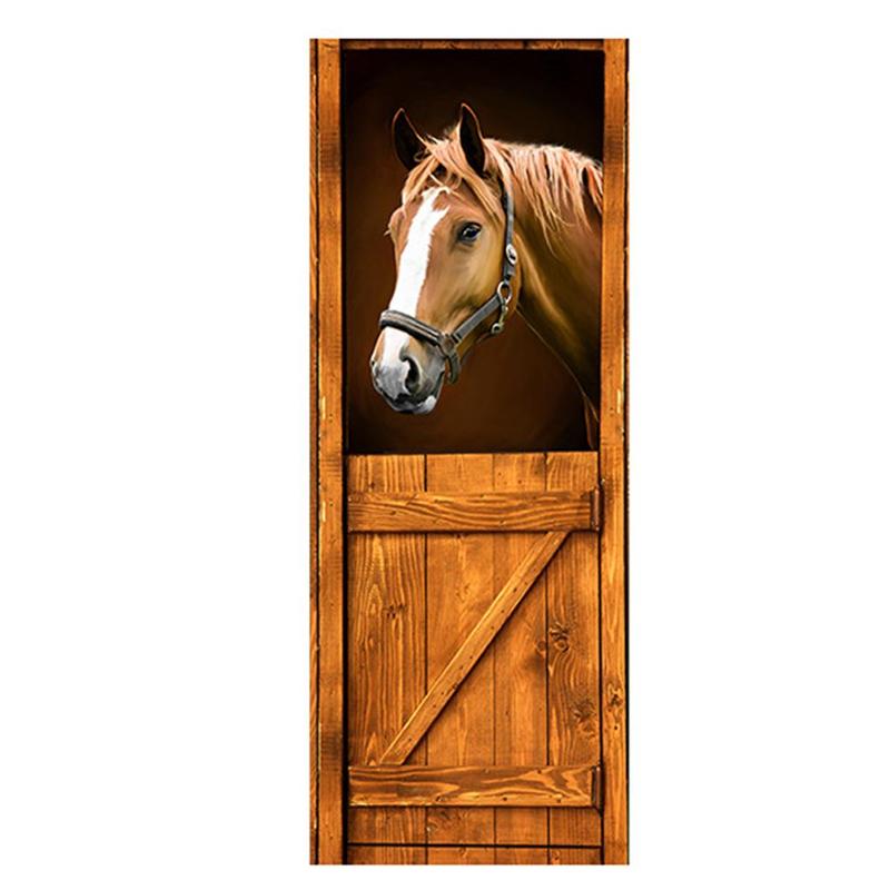 Vintage Stable Horse Door Stickers Modern Wall Art... – Grandado