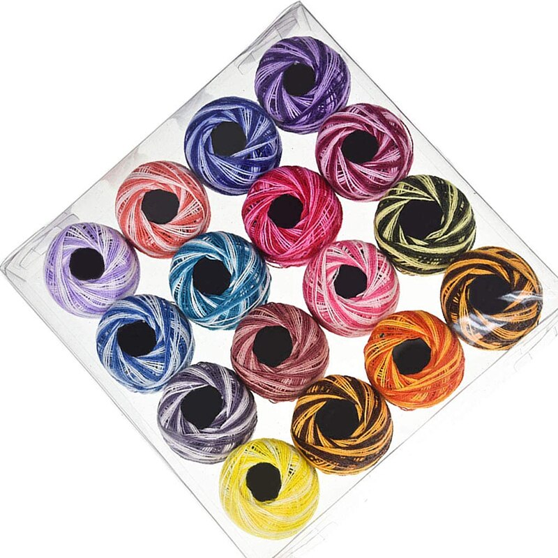 16pcs Roll Cotton Embroidery Thread DIY Craft Cros... – Grandado