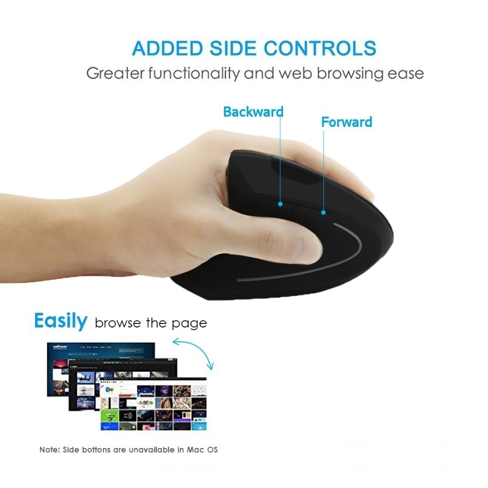 CHYI Wireless Vertical Mouse Rechargeable Ergonomi... – Vicedeal