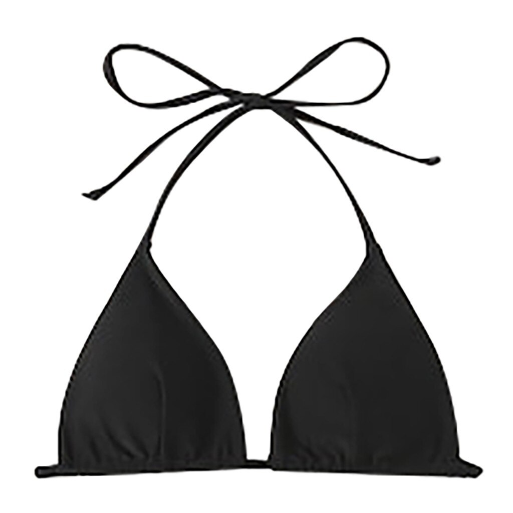 Sexy Bikini Top Solid Strips Bandage Swimwear Beac... – Vicedeal
