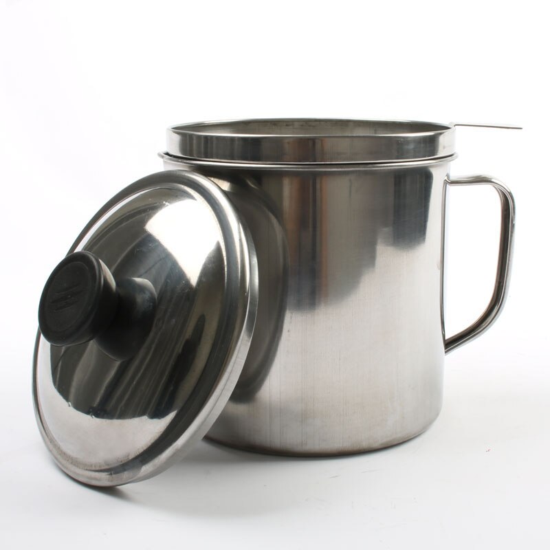 BETOHE 1.8L Stainless Steel Oil Strainer Pot Greas... – Grandado