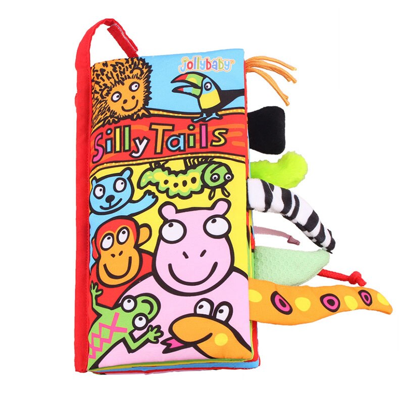 Baby animals tails soft cloth book Baby Early Lear... – Grandado