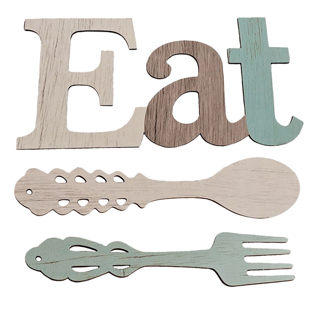 Eat Sign Set DIY Easy Install Wall Hanging Plaque ... – Grandado