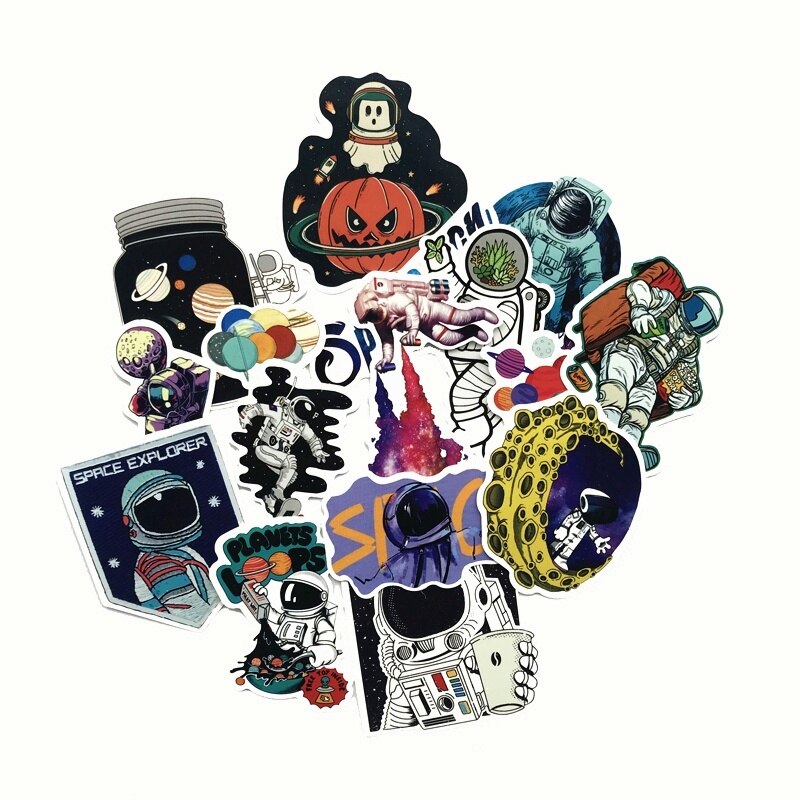 50Pcs Outer Space Astronaut Stickers For Suitcase ... – Grandado