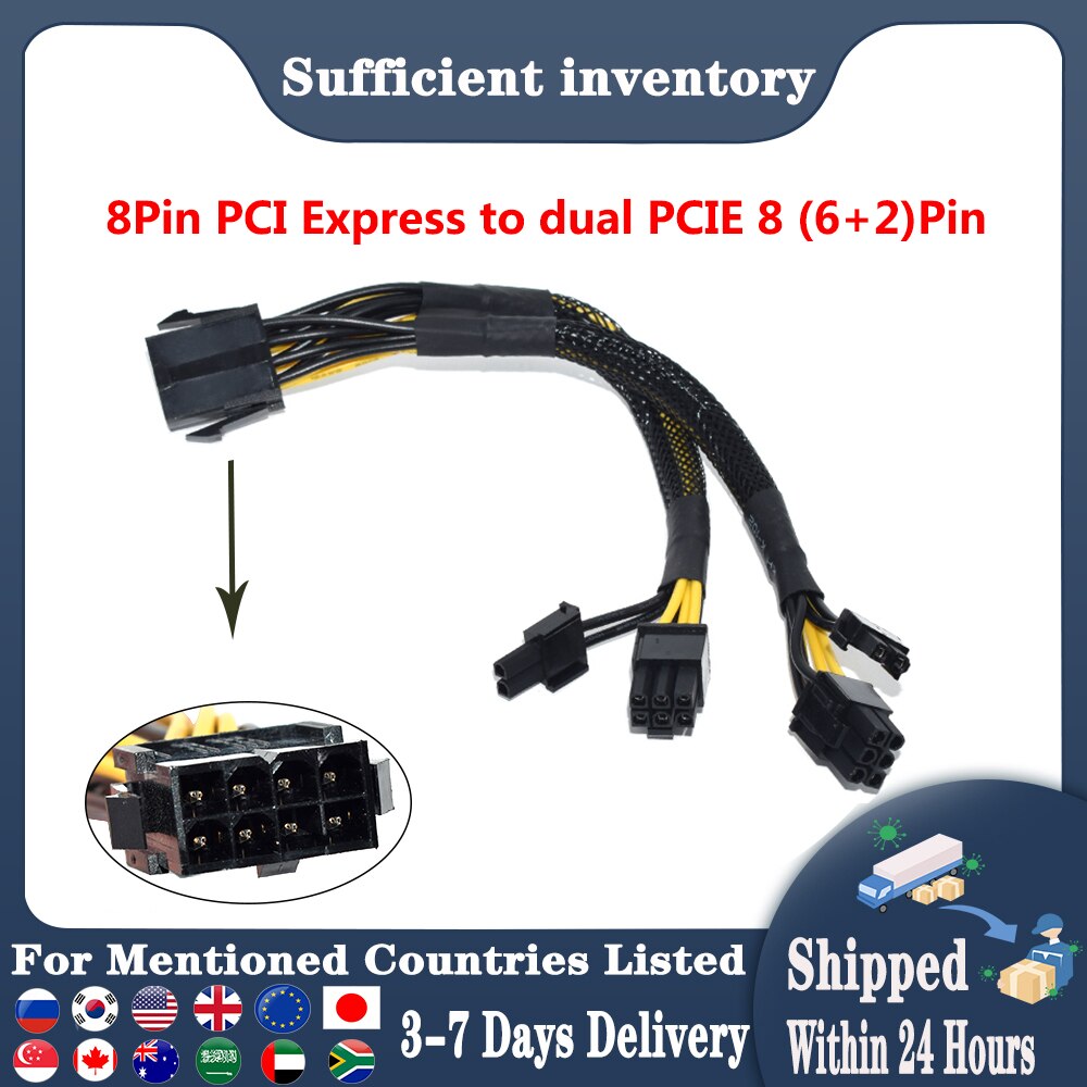 SENLIFANG 10 pcs 6pin 8pin PCI Express to dual PCI... – Grandado