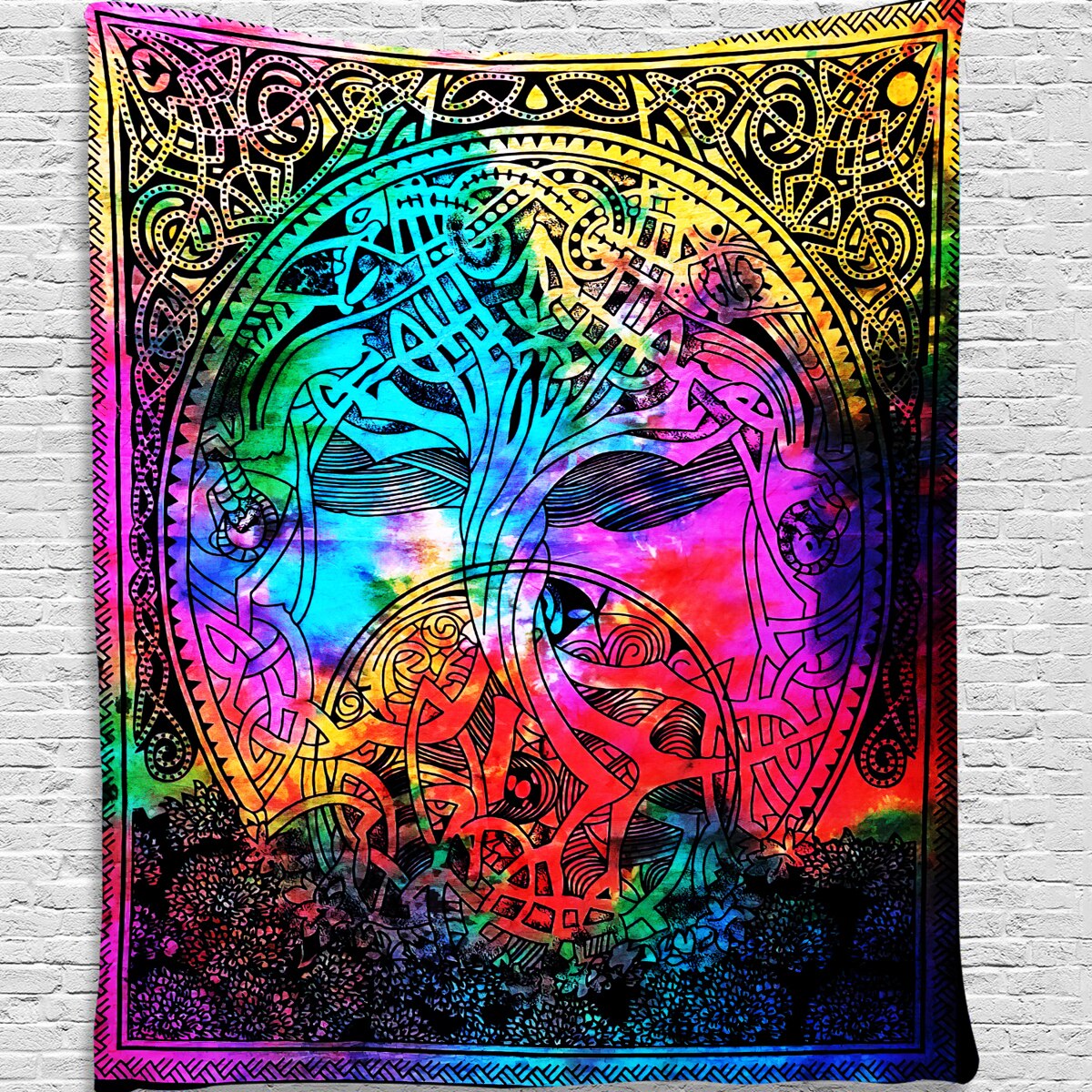 Trippy Tapestry Wall Hanging Mandala Tapestry Goth... – Grandado