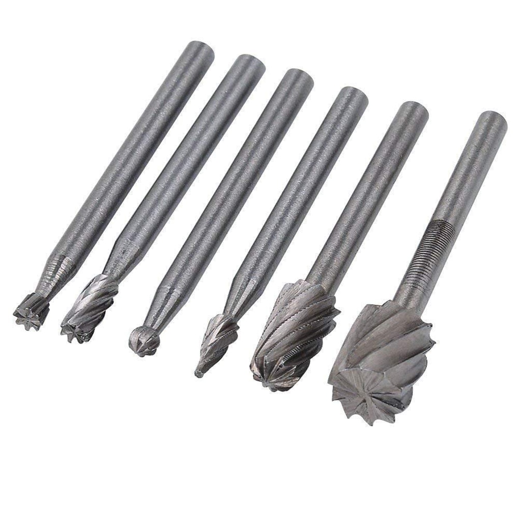 6PCS HSS Rotary Multi Tool Burr Routing Router Bit... – Grandado