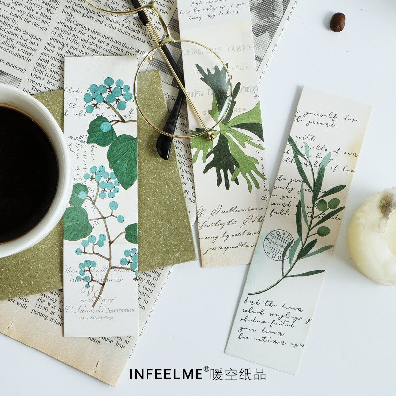 30 Pcs/Set Novelty Flower Plant Poetry Paper Bookm... – Grandado