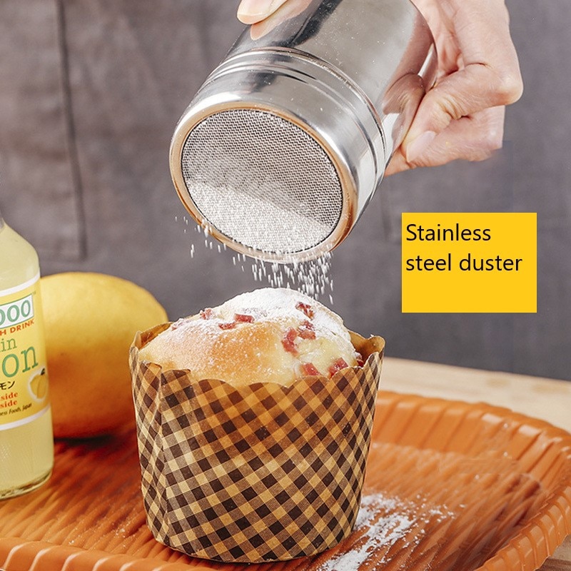 Stainless steel powder sieve coffee cocoa powder s... – Vicedeal