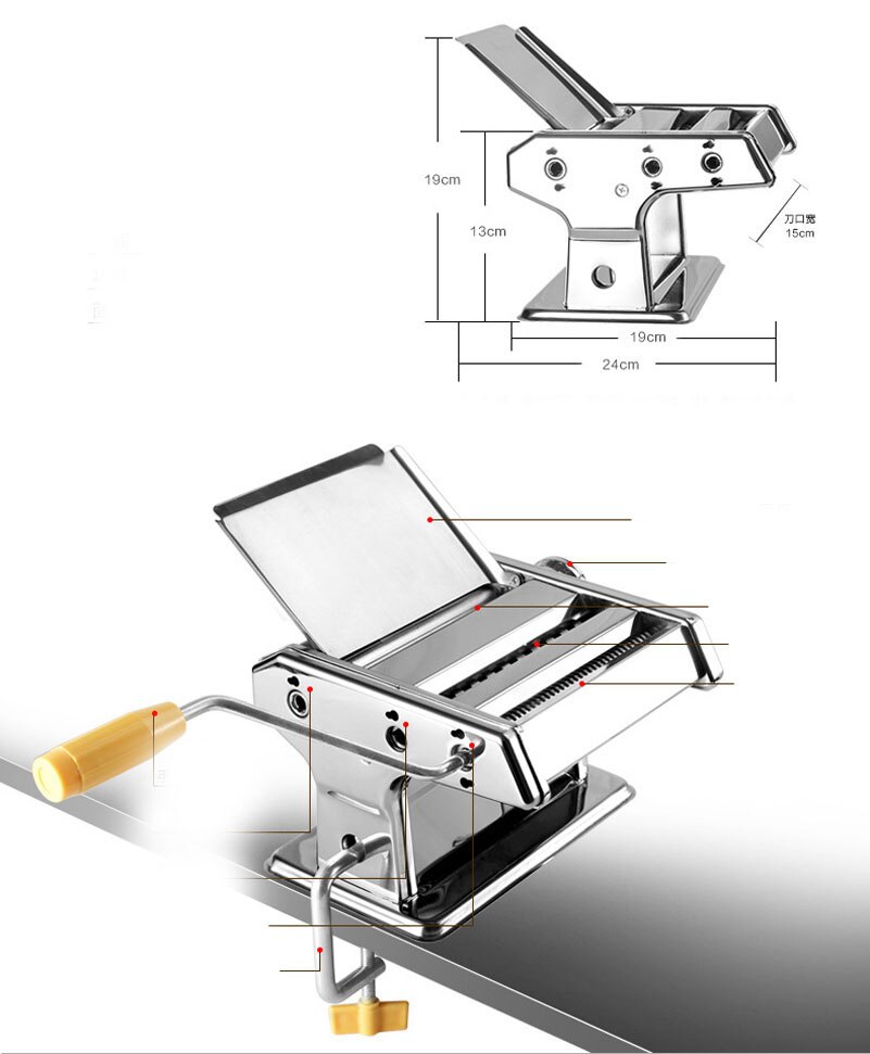 Stainless Steel 2 Blades Pasta Making Machine Manu... – Grandado