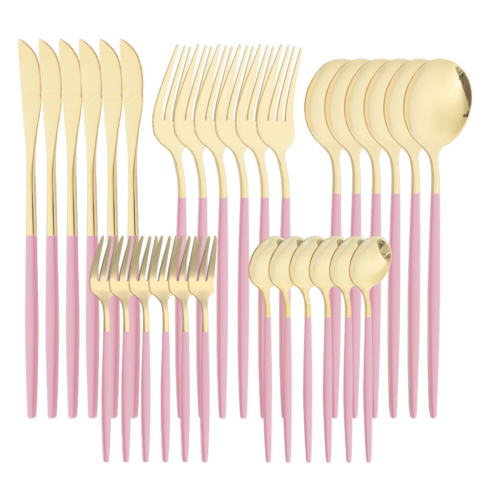 lidafish 30pcs Stainless Steel Tableware Set Kitch... – Grandado