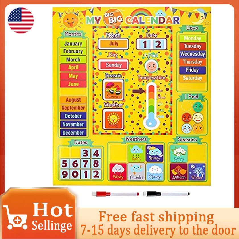 Daily magnetic calendar with hanging ring, early c... – Vicedeal