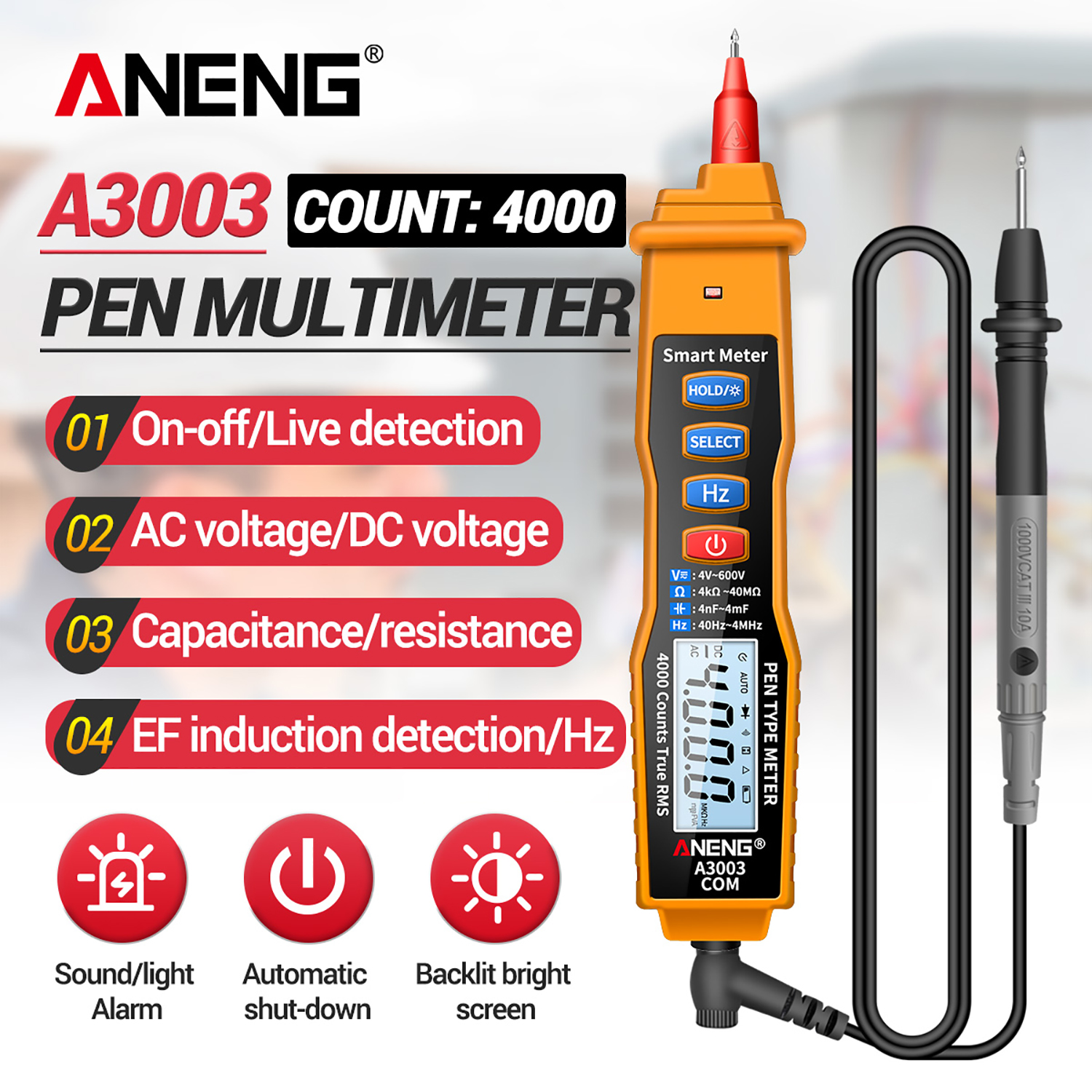 ANENG A3003 Digital Pen Multimeter 4000 Counts Sma... – Vicedeal