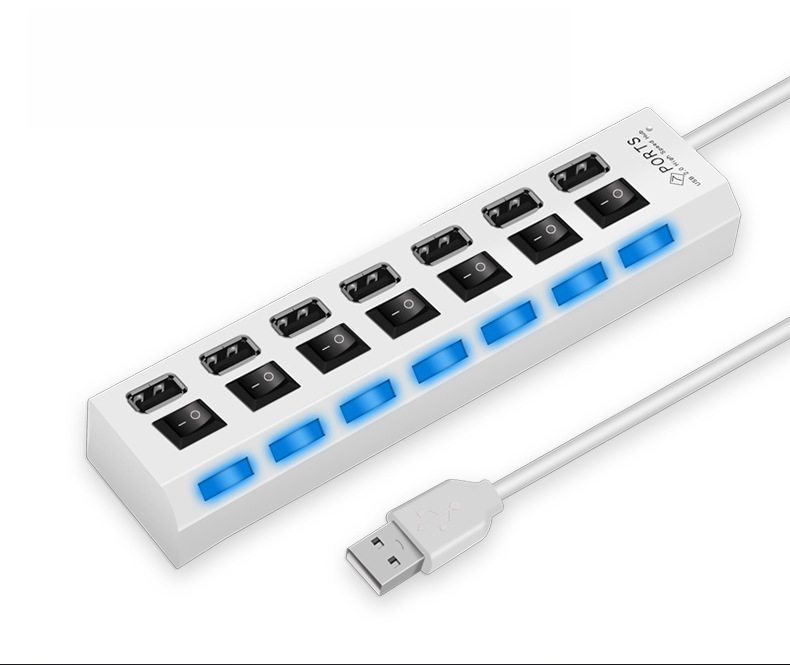 4 oder 7 Ports USB 2,0 Hub Langes Kabel mit Micro ... – Vicedeal
