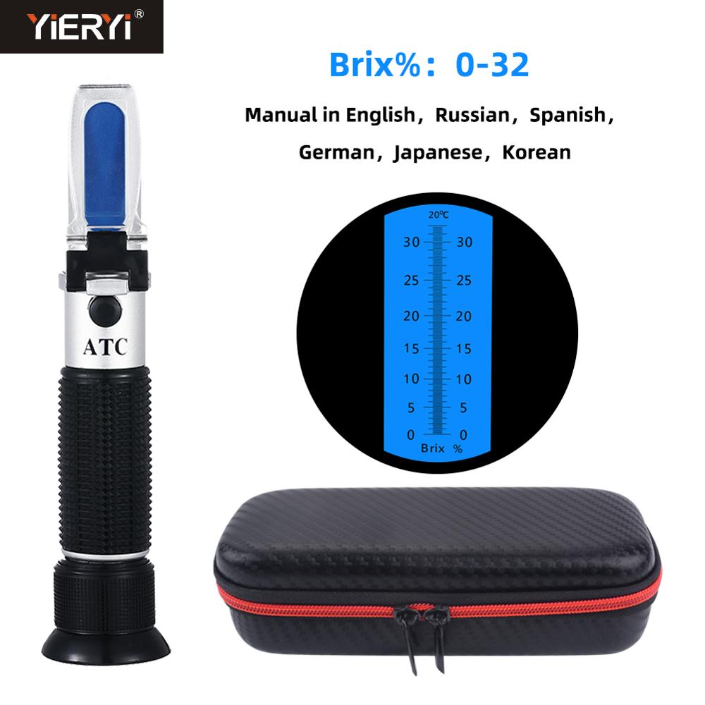 Yieryi Handheld 0-32% Brix Refractometer Atc Voor ... – Grandado