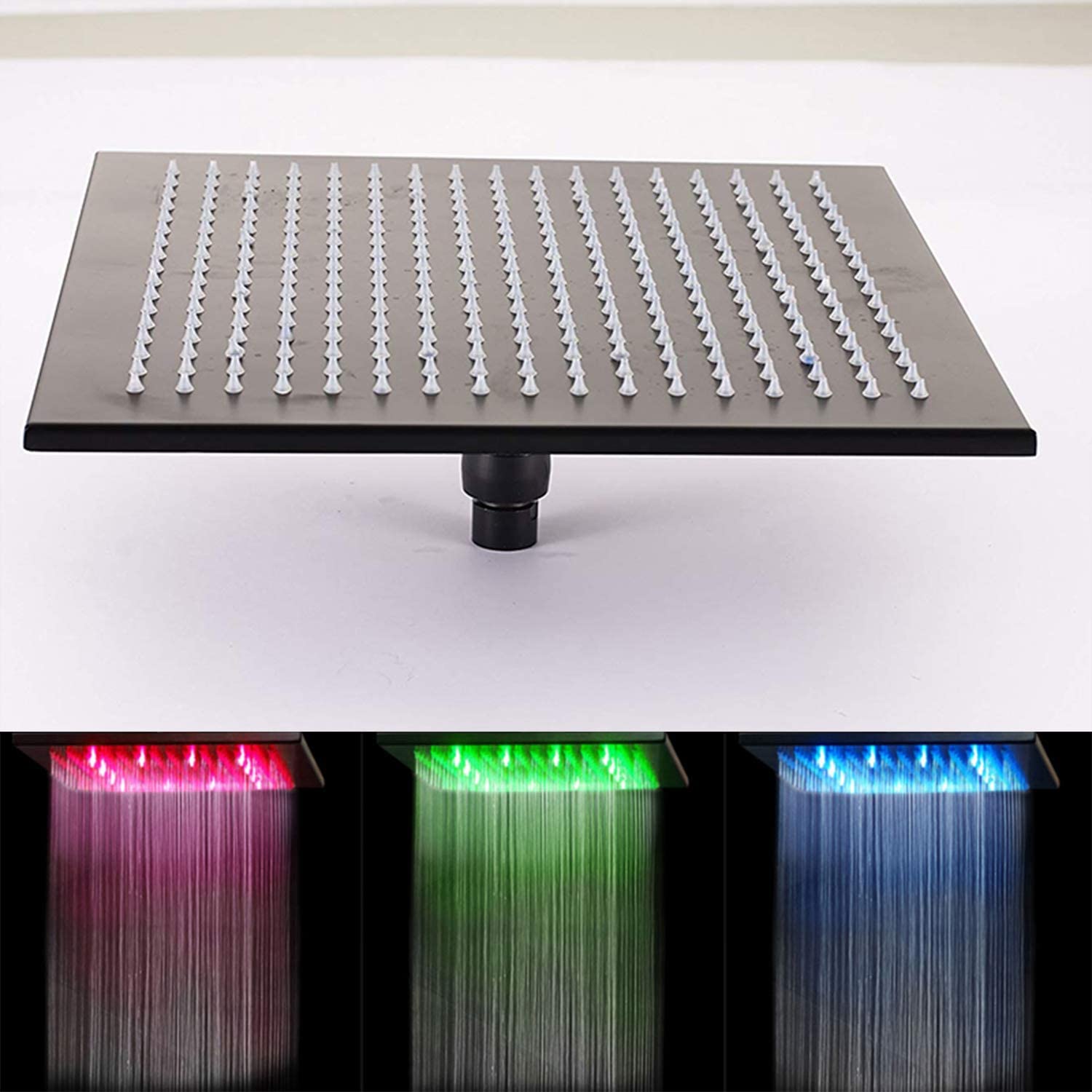 12 Inch Led Matte Black Vierkante Regendouche Hoge... – Vicedeal