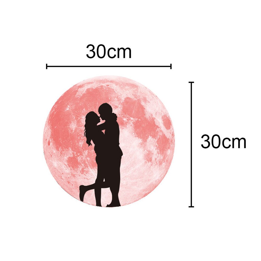 30cm Pink Luminous Lover Moon Glowing Stickers Glo... – Grandado