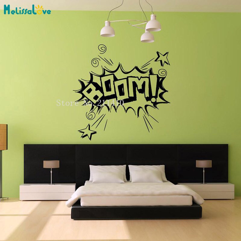 Vinyl Words Wall Sticker Cartoon Boom Decals Home ... – Grandado