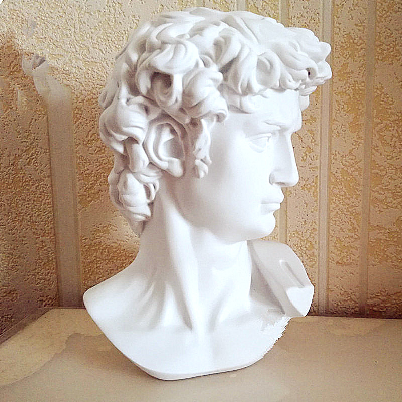 David Head Portraits Bust Mini Gypsum Statue Miche... – Grandado