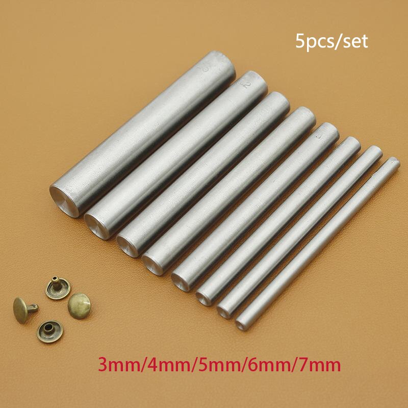 5pcs/set Leather Craft Punch Tools Double Rivet Le... – Grandado