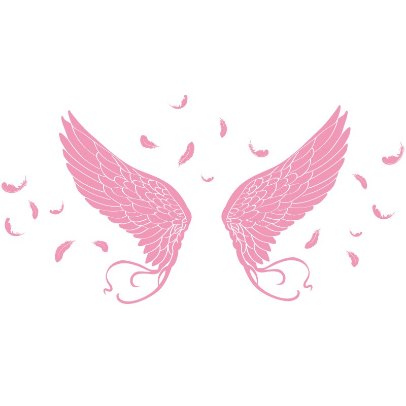 Cartoon Fairy Girl Wall Stickers DIY Feather Wings... – Grandado