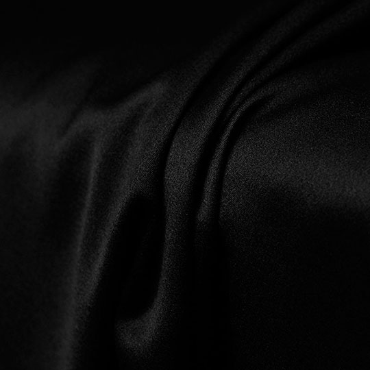 De Doek Japanse Black Satin Azijnzuur Drape Kreukh... – Grandado