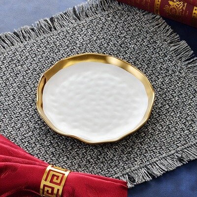 Ceramic Dinner Plate Gourmet Dish Flat Plate Set C... – Grandado