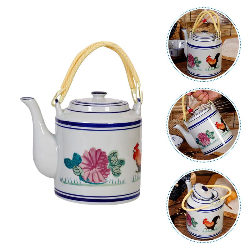 1PC Ceramic Rooster Kettle Vintage Water Kettle Re... – Grandado
