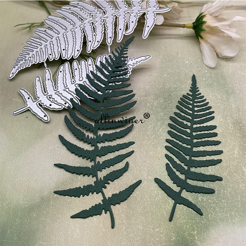 Fern leaves Metal Cutting Dies Stencils Die Cut fo... – Grandado