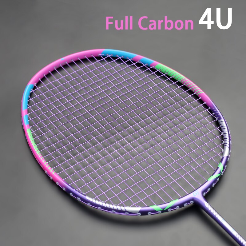 Carbon Fiber Badminton Racket Light Weight 4U 84g ... – Grandado