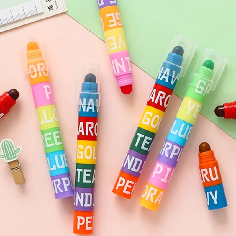6 Colors Stitching Solid Highlighter Marker Fluore... – Vicedeal