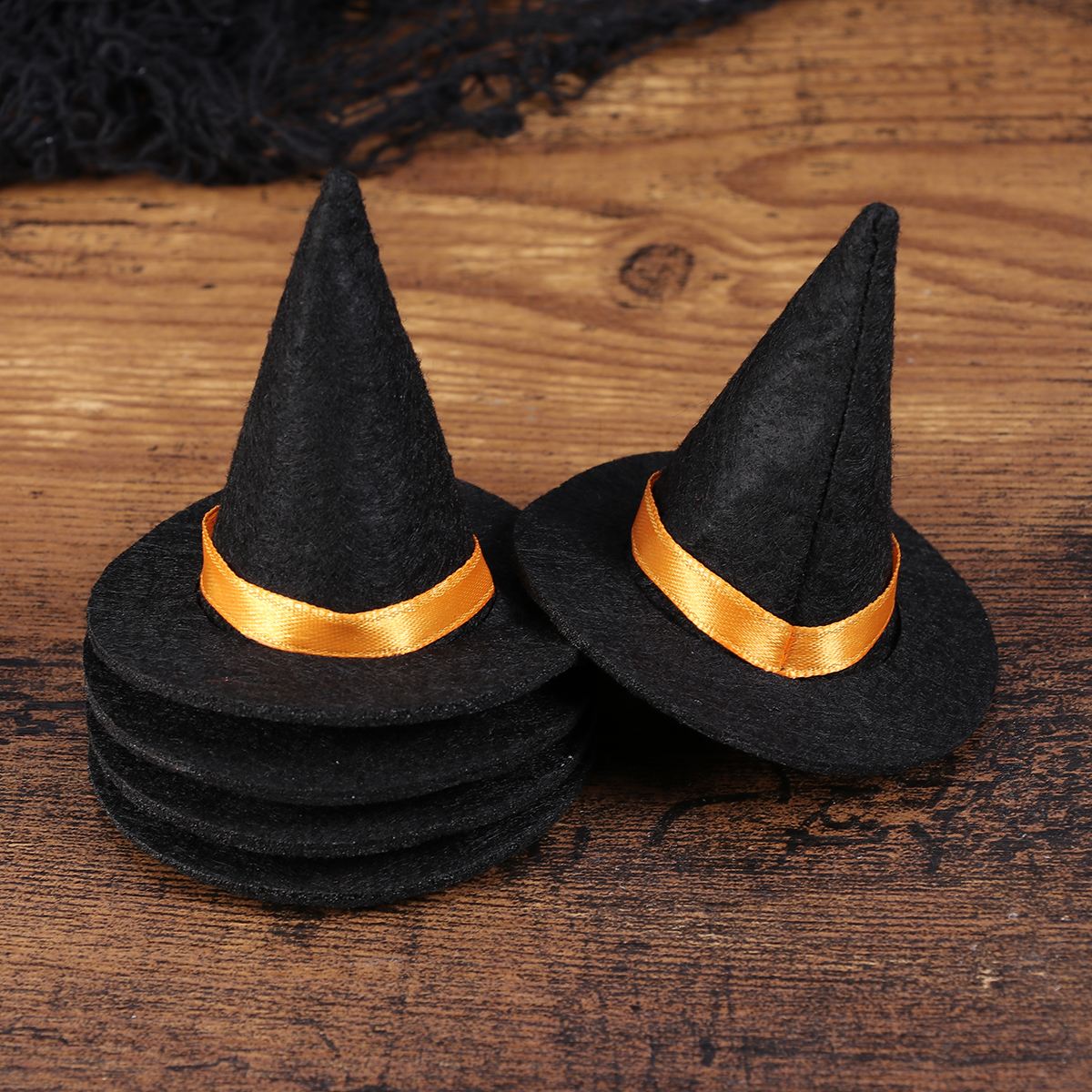 6pcs Mini Felt Witch Hats Handmade Wine Bottle Dec... – Grandado
