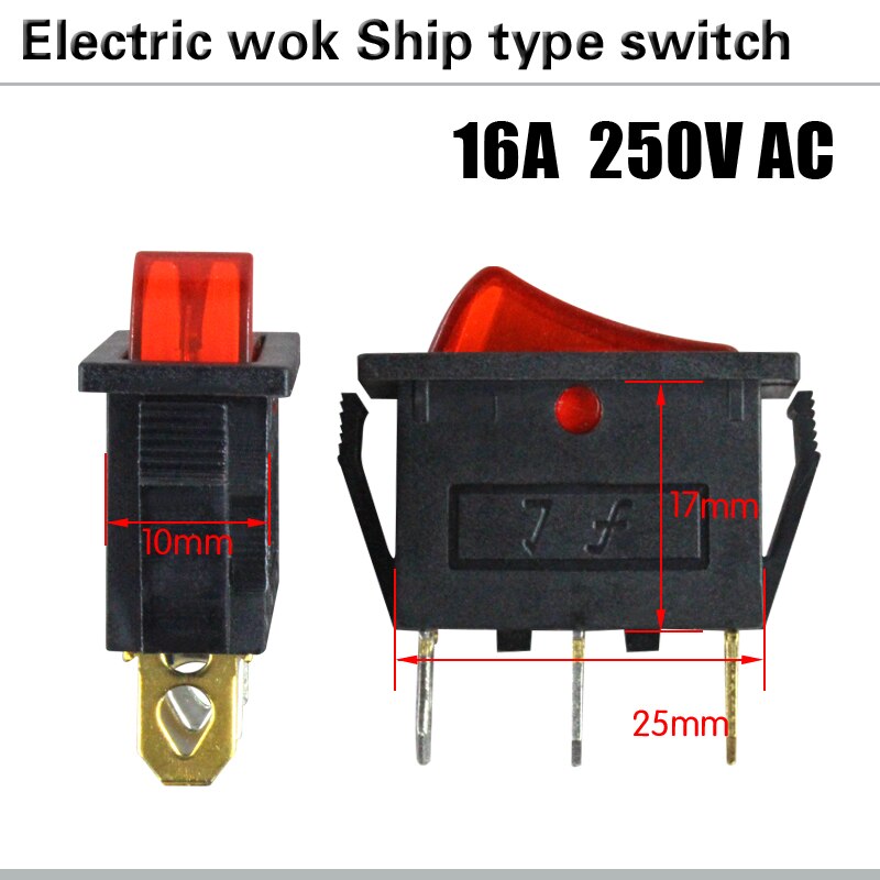 KCD3 black boat type switch Rocker Switch 25x20mm ... – Grandado