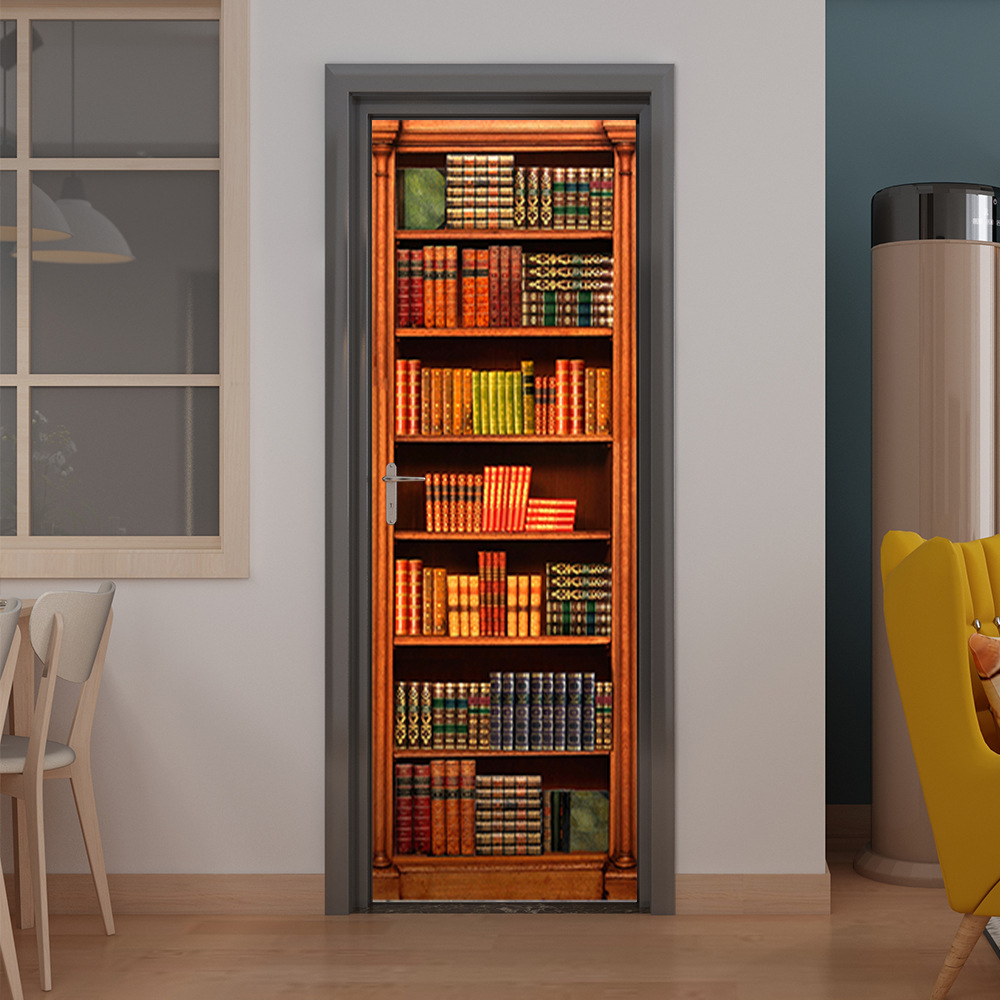 Classic European-Style Retro Bookshelf Stickers Be... – Grandado