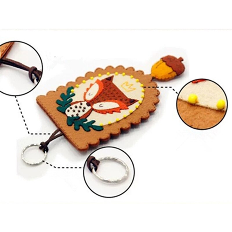 Key Chain Fox Felt Toy Craft Sets Felt Fabric Hand... – Grandado